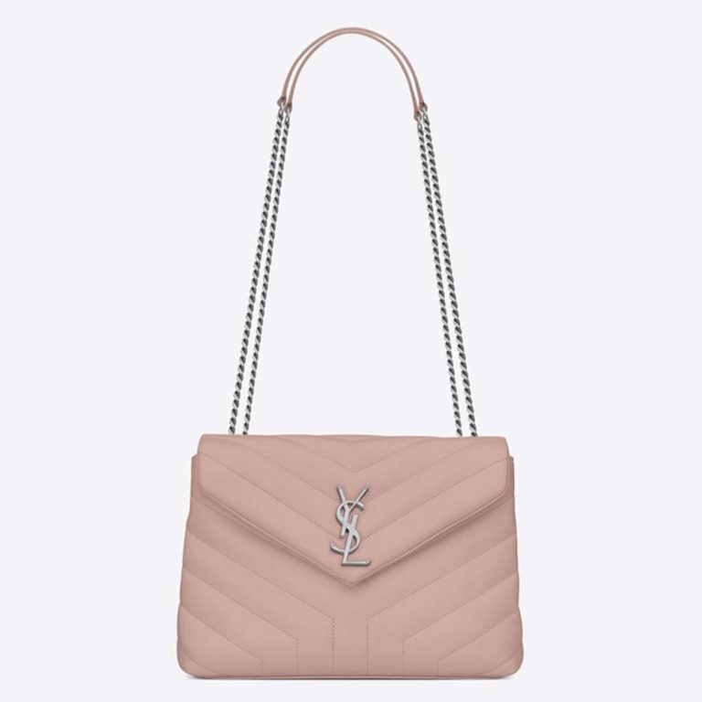 Saint Laurent YSL Women Medium Loulou Backpack Black Y Matelass