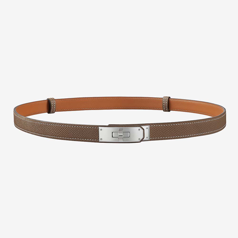 Hermes Women Kelly Belt in Leather-Silver