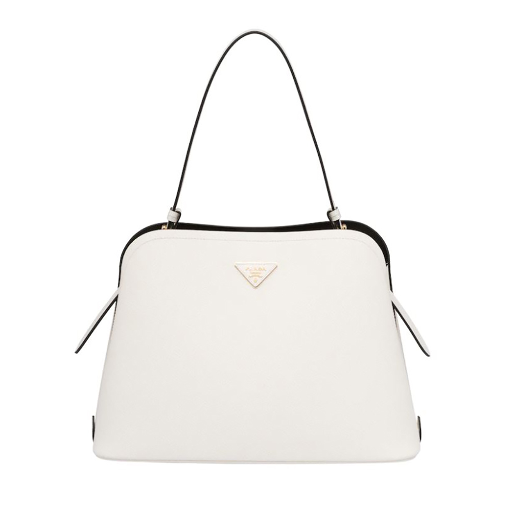 Prada Women Saffiano Leather Prada Matinee Bag-White