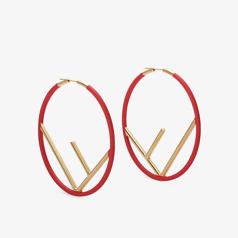 Fendi Women Small FF Earrings Gold-Color Earrings