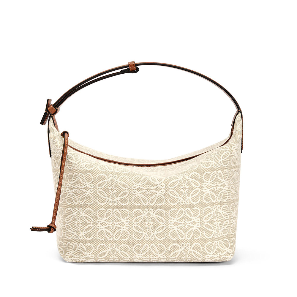 Loewe Women Cubi Bag in Anagram Jacquard and Calfskin