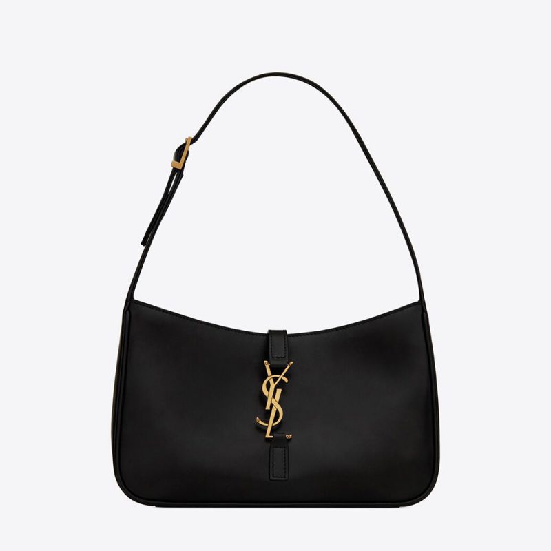 Saint Laurent YSL Women LE 5 A 7 Hobo Bag In Matte Python Black