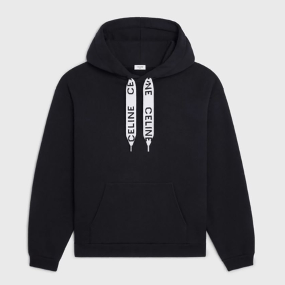 Celine Women Open-Collar Sweater in Pacific Sky Wash Denim-Navy