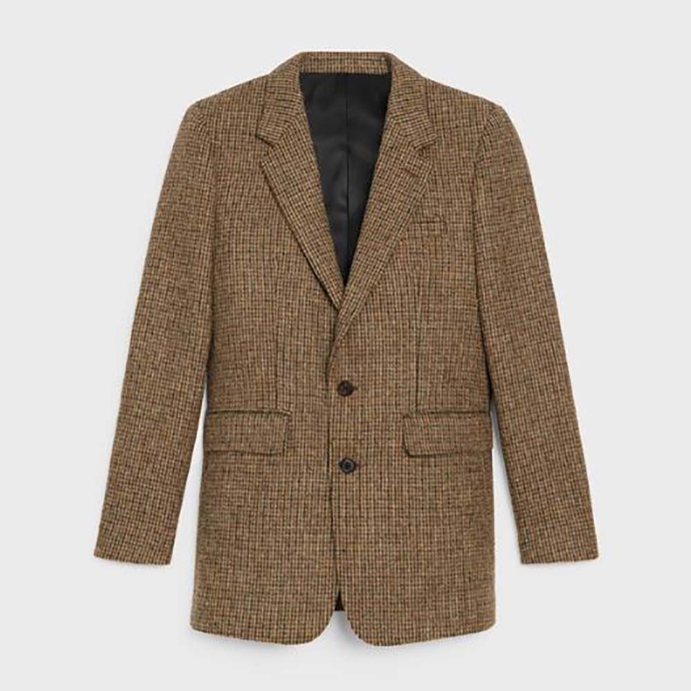 Celine Women Classic Jacket in Checked Tweed