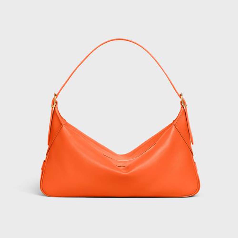 Celine Women Medium Romy in Supple Calfskin-Orange