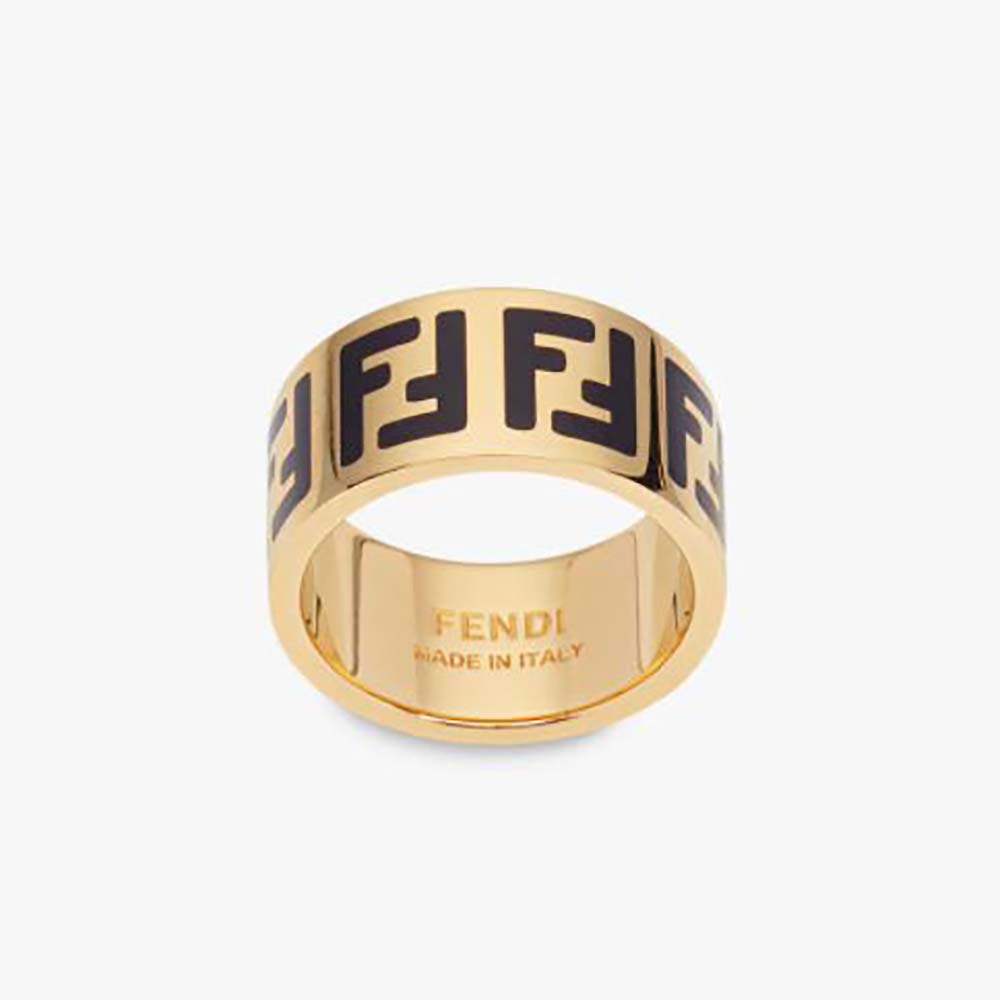 Fendi Women FF Ring Gold-Colored Ring