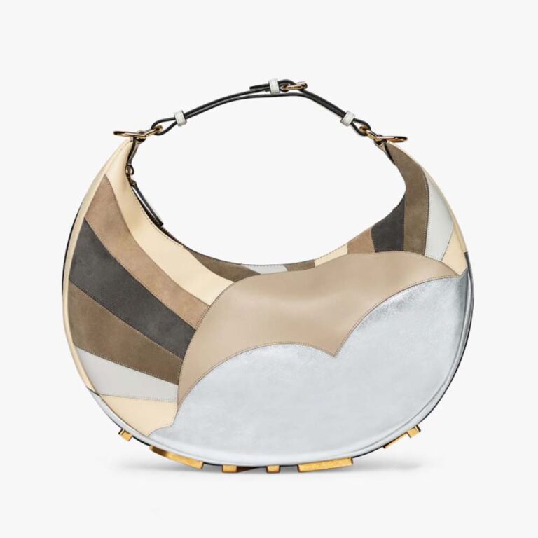 Fendi Women Nano Fendigraphy Black Leather Charm