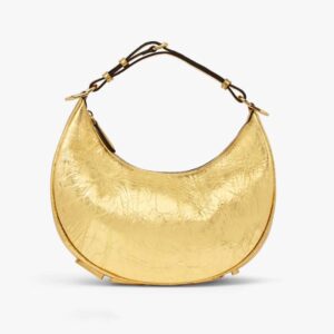 Fendi Women Nano Fendigraphy Gold Leather Charm