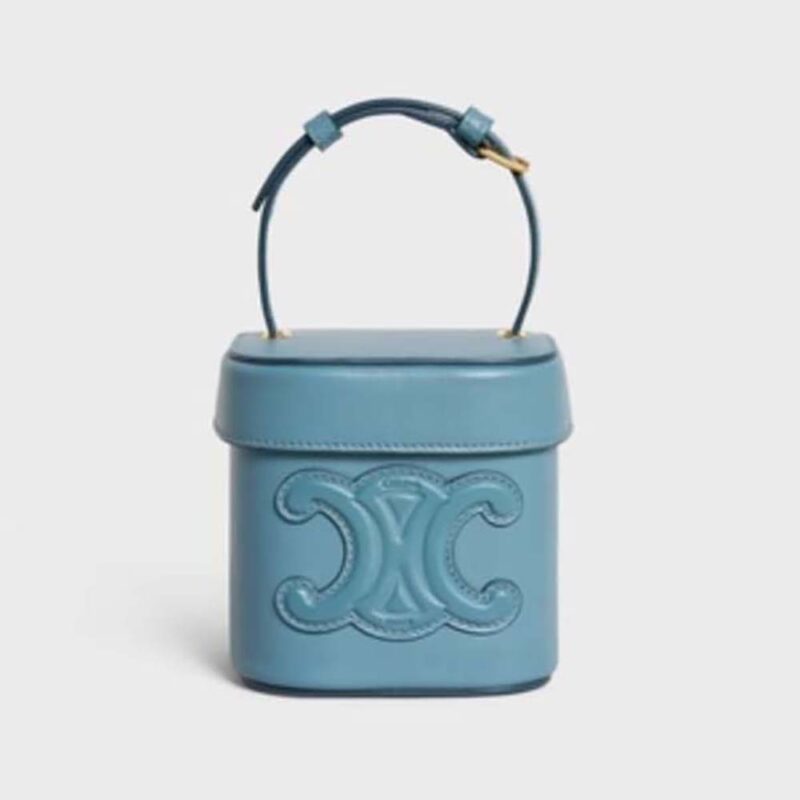 Celine Women Small Box Cuir Triomphe in Smooth Calfskin-Yellow