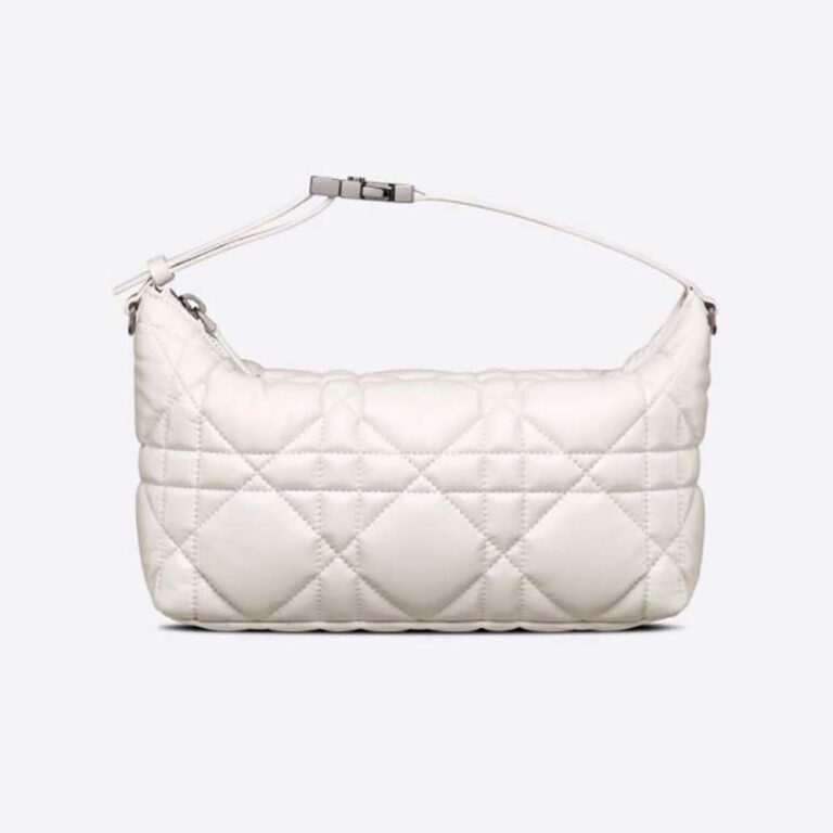 Dior Women Medium Diortravel Nomad Pouch Black Macrocannage Calfskin