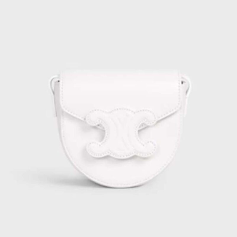 Celine Women Mini Besace Cuir Triomphe in Smooth Calfskin-Brown