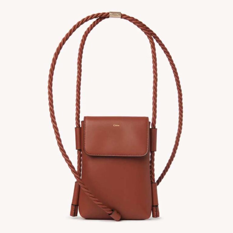 Chloe Women Small Key Bucket Bag in Shiny Calfskin Leather-Yellow