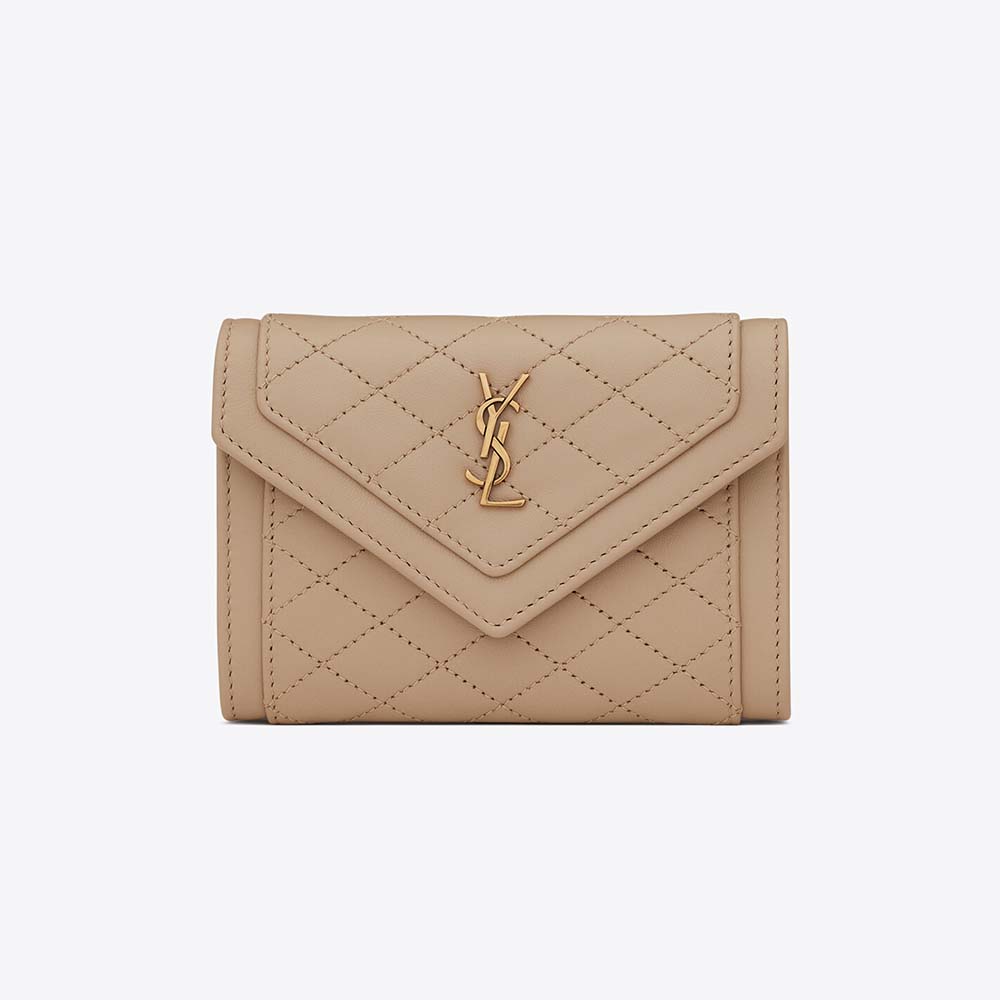 Saint Laurent YSL Women Vlogo Signature Grainy Calfskin Cardholder wth ...