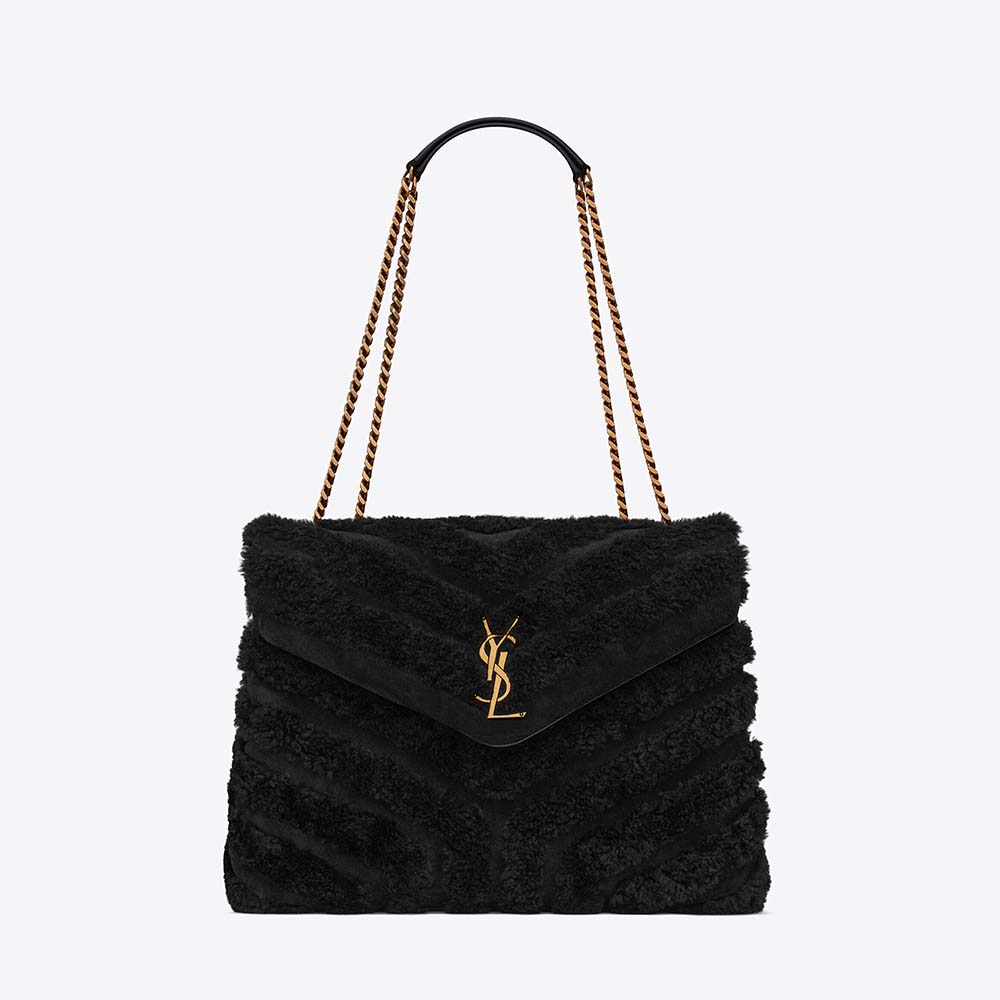 Saint Laurent YSL Women Loulou Medium Chain Bag in Quilted "Y ...