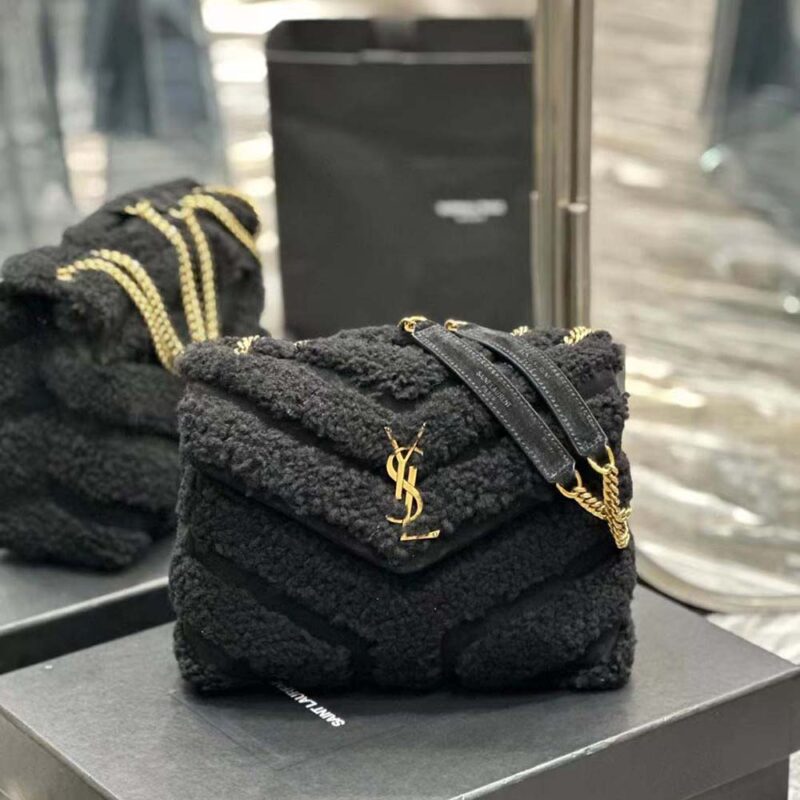 Saint Laurent YSL Women Loulou Medium Chain Bag in Quilted "Y ...