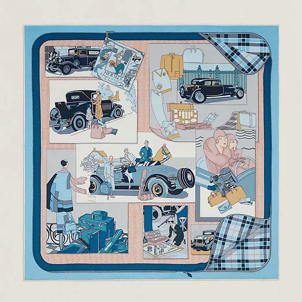 Hermes Women Confort en Automobile Scarf 70 in Silk Twill with Hand ...