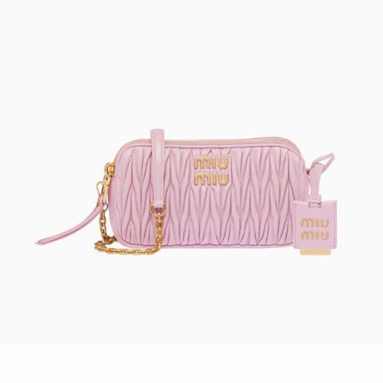 Miu Miu Women Matelassé Nappa Leather Mini-Bag-White