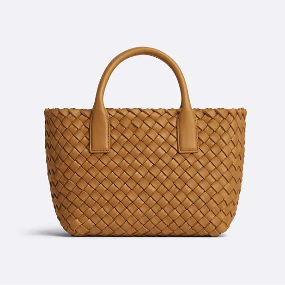 Bottega Veneta Women Mini Cabat Intreccio Leather Tote Bag with ...
