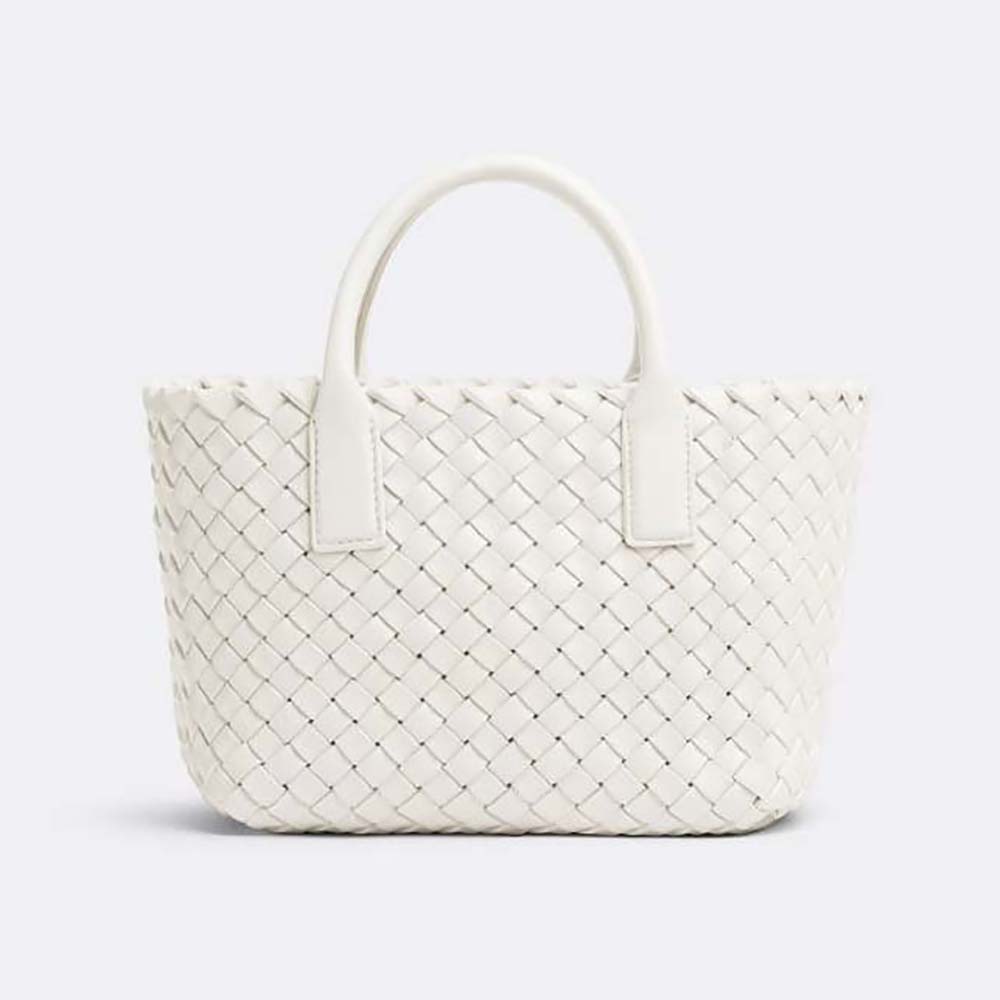 Bottega Veneta Women Mini Cabat Intreccio Leather Tote Bag with ...