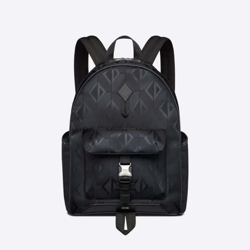 Dior Men Explorer Backpack Beige and Black Dior Oblique Jacquard