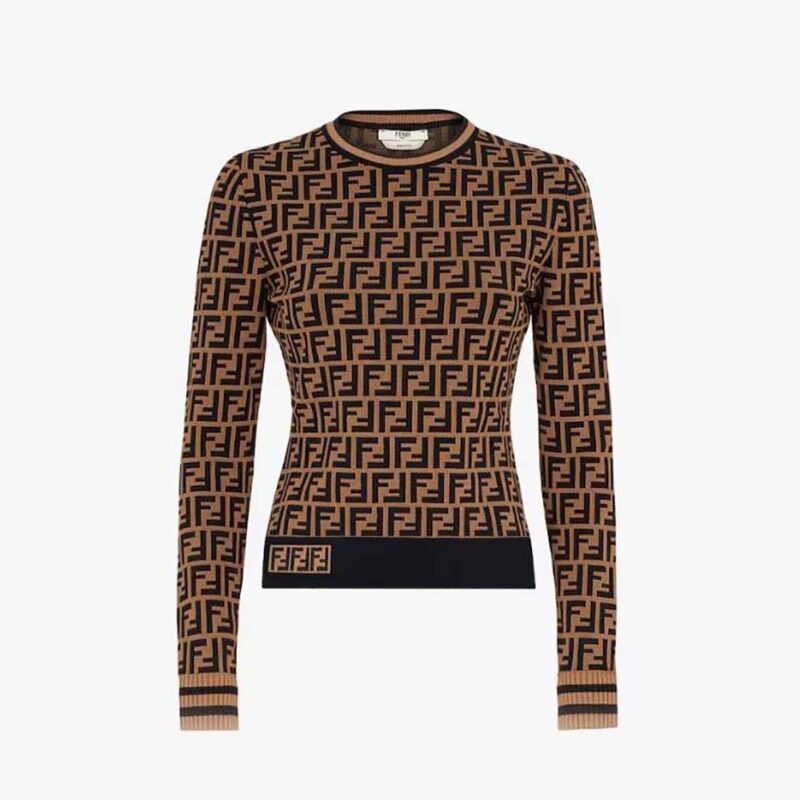 Fendi Women Fabric FF Motif Sweater