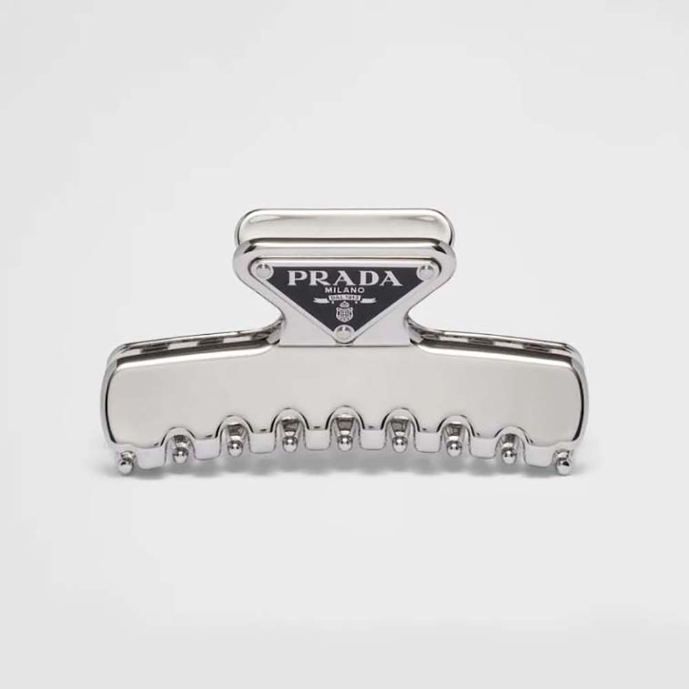 Prada Women Metal Hair Clip with Sophisticated and Versatile Allure