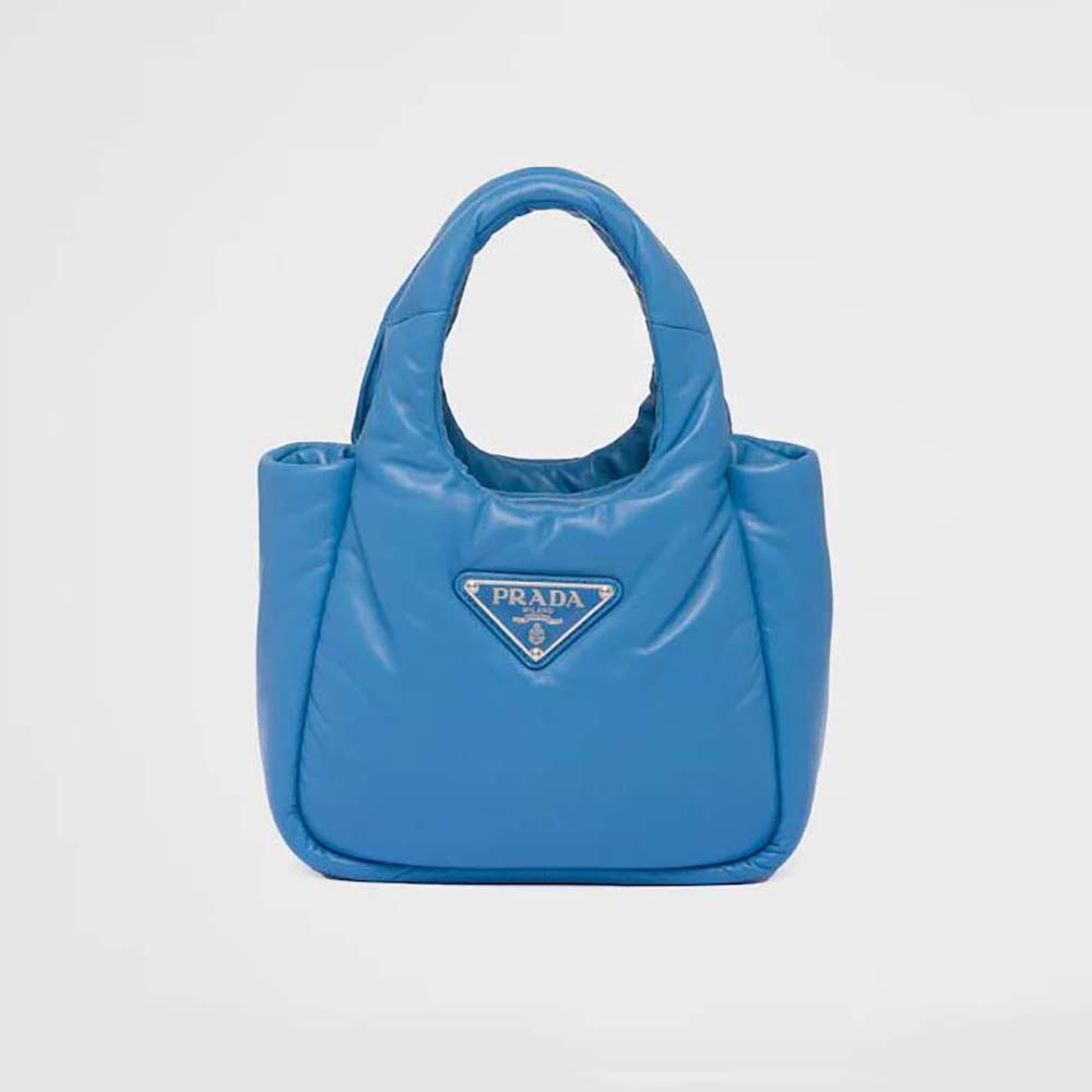 Prada Women Small Padded Prada Soft Nappa-Leather Bag-Blue
