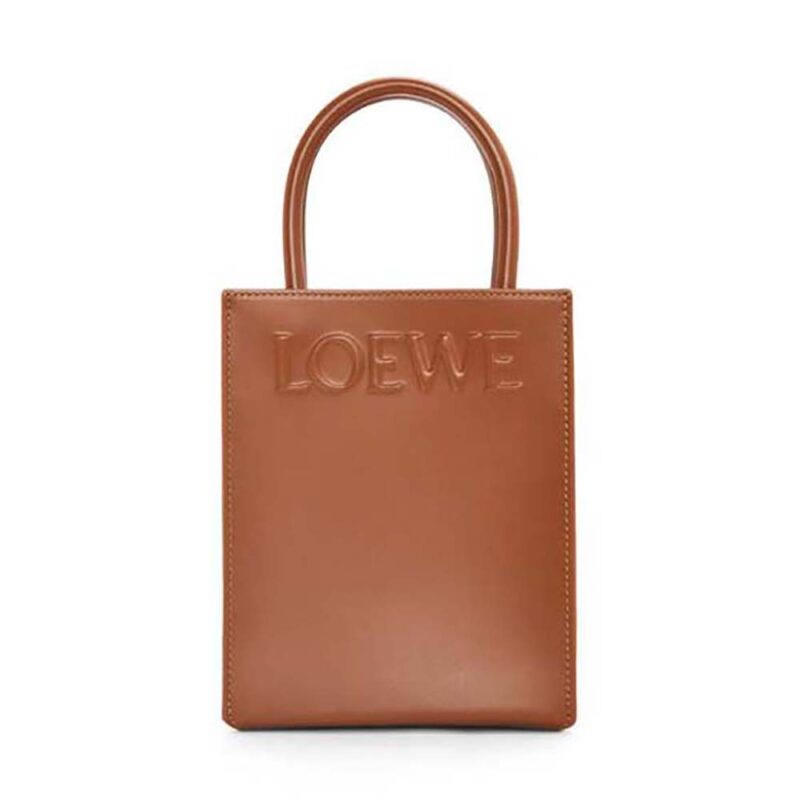 Loewe Women LOEWE Standard A4 Tote in Sleek Calfskin-Tan