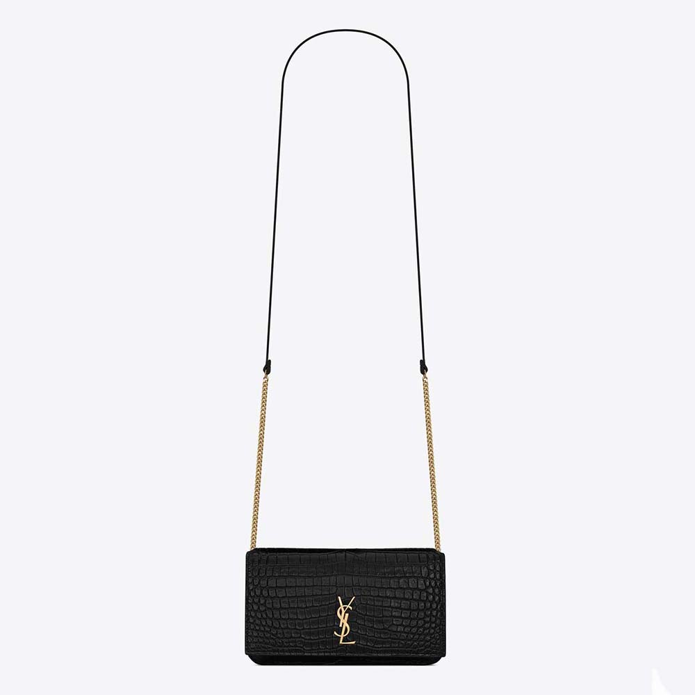 Saint Laurent YSL Women Cassandre Phone Holder With Strap In Smooth Saint Laurent YSL Women Cassandre Phone Holder With Strap In Smooth