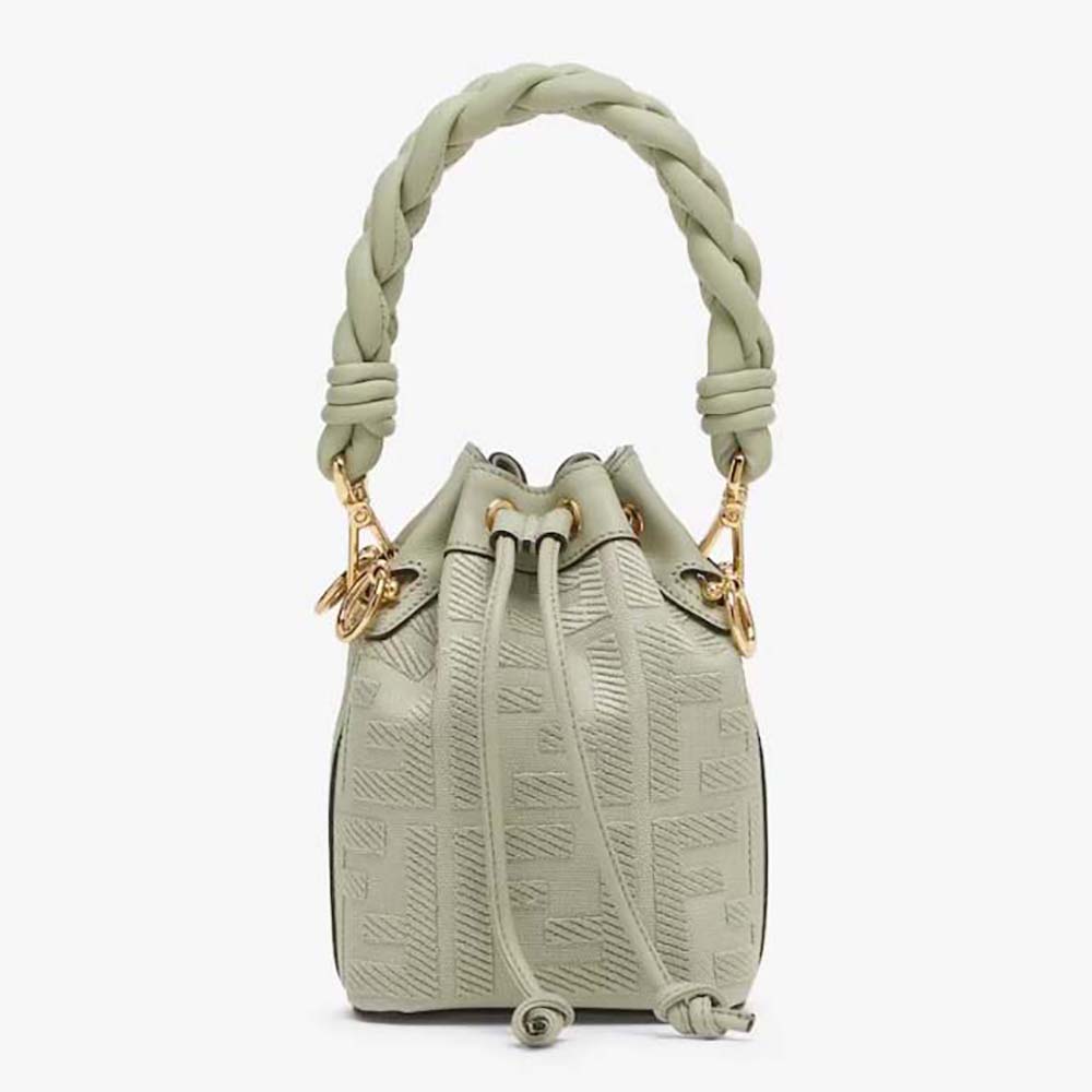 Fendi Women Mon Tresor Blue FF Canvas Mini-Bag