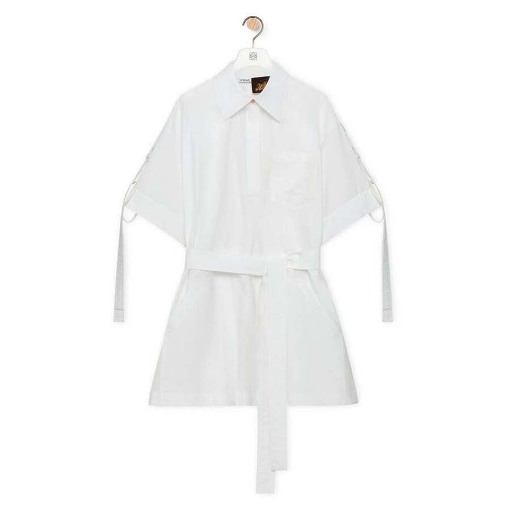 Loewe Women Workwear Mini Dress in Cotton