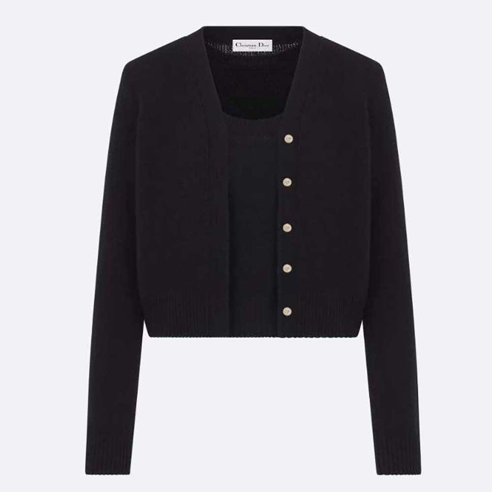 Dior Women Twin-set Black Cashmere Knit