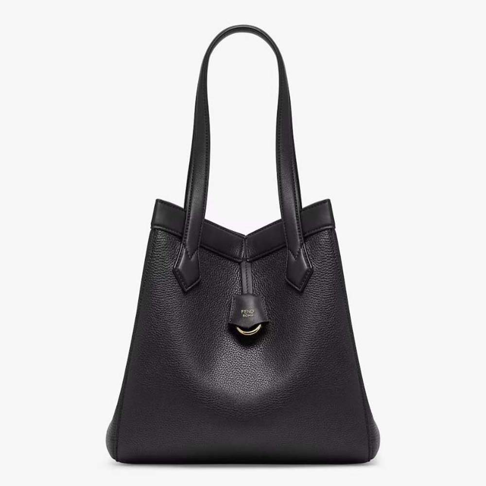 Fendi Women Origami Medium Black Leather Bag That Can be Transformed
