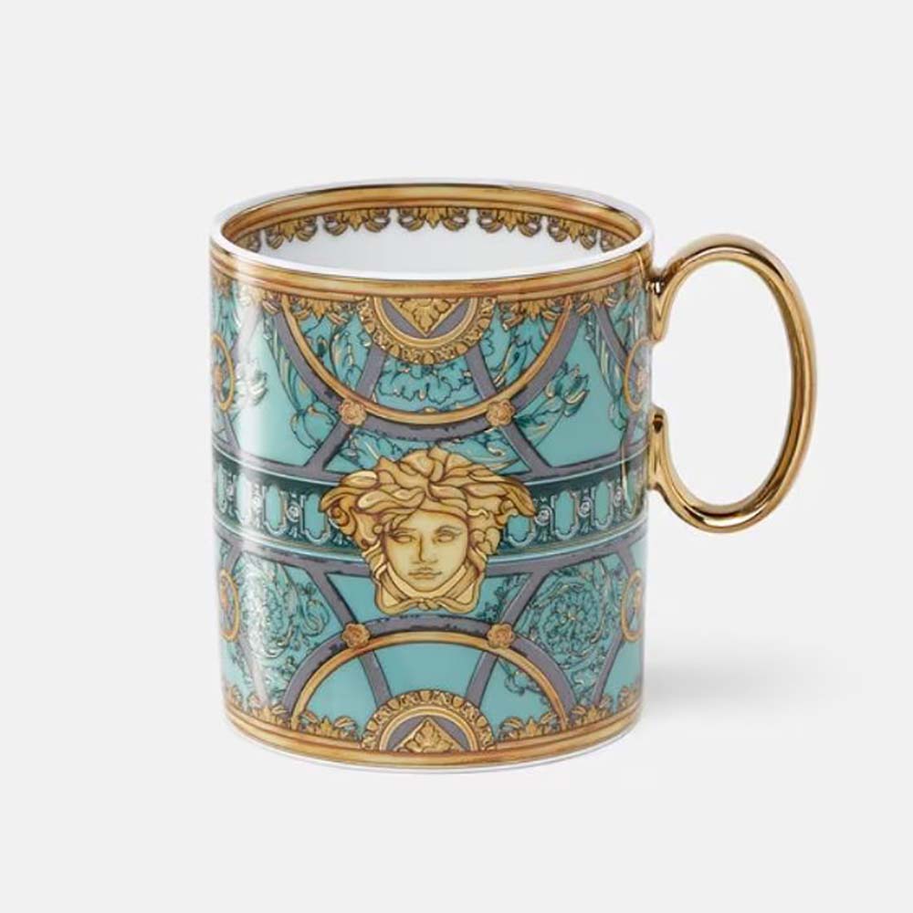 Versace Unisex Scala Del Palazzo Verde Mug-Blue