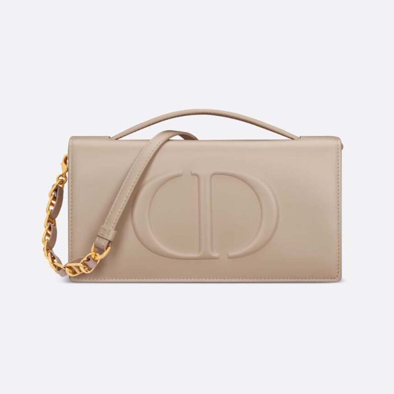 Dior Women CD Signature Mini Bag Black Calfskin with Embossed CD Signature