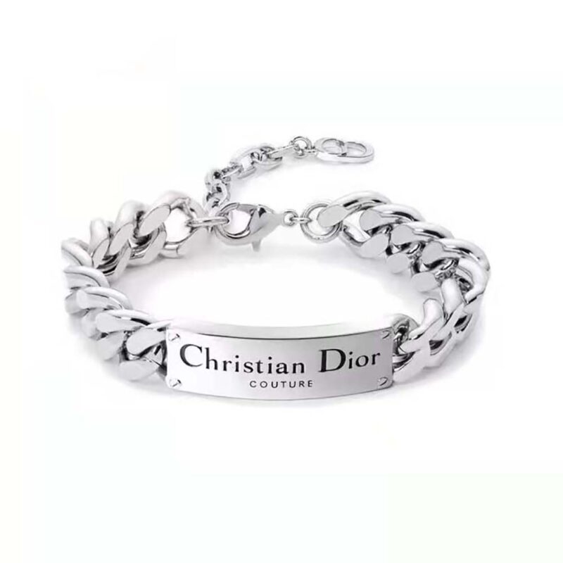 Dior Men Christian Dior Couture Chain Link Bracelet Gold and Silver ...