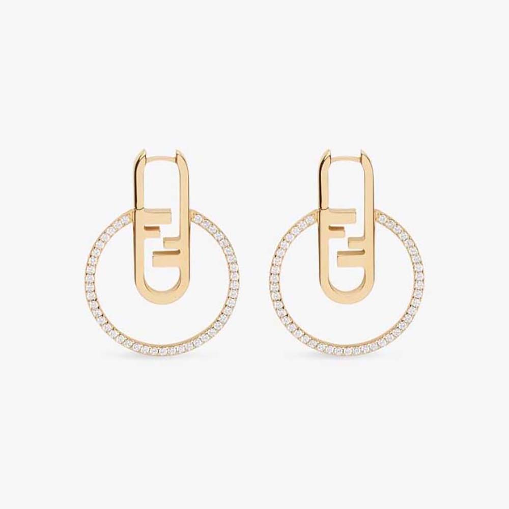 Fendi Women O’Lock Earrings Gold-coloured