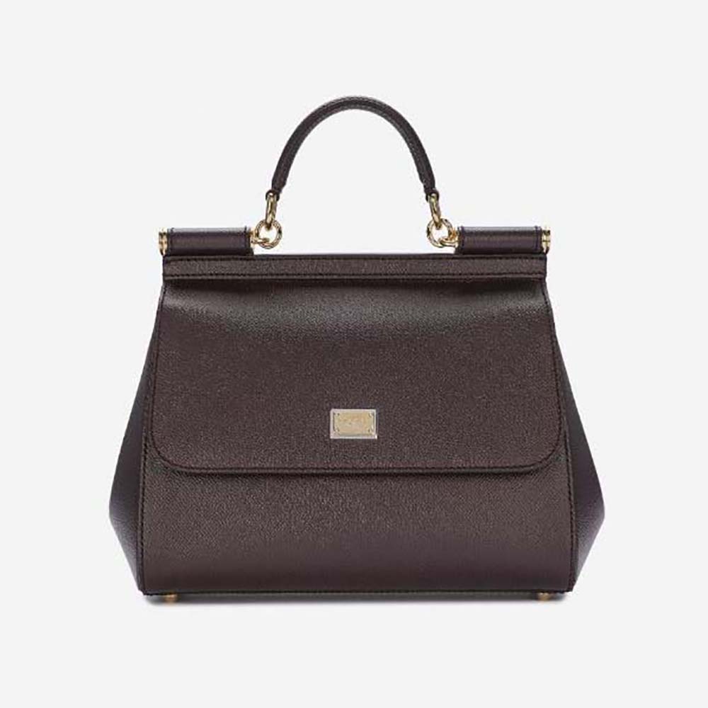 Dolce Gabbana D&G Women Medium Dauphine Leather Sicily Bag