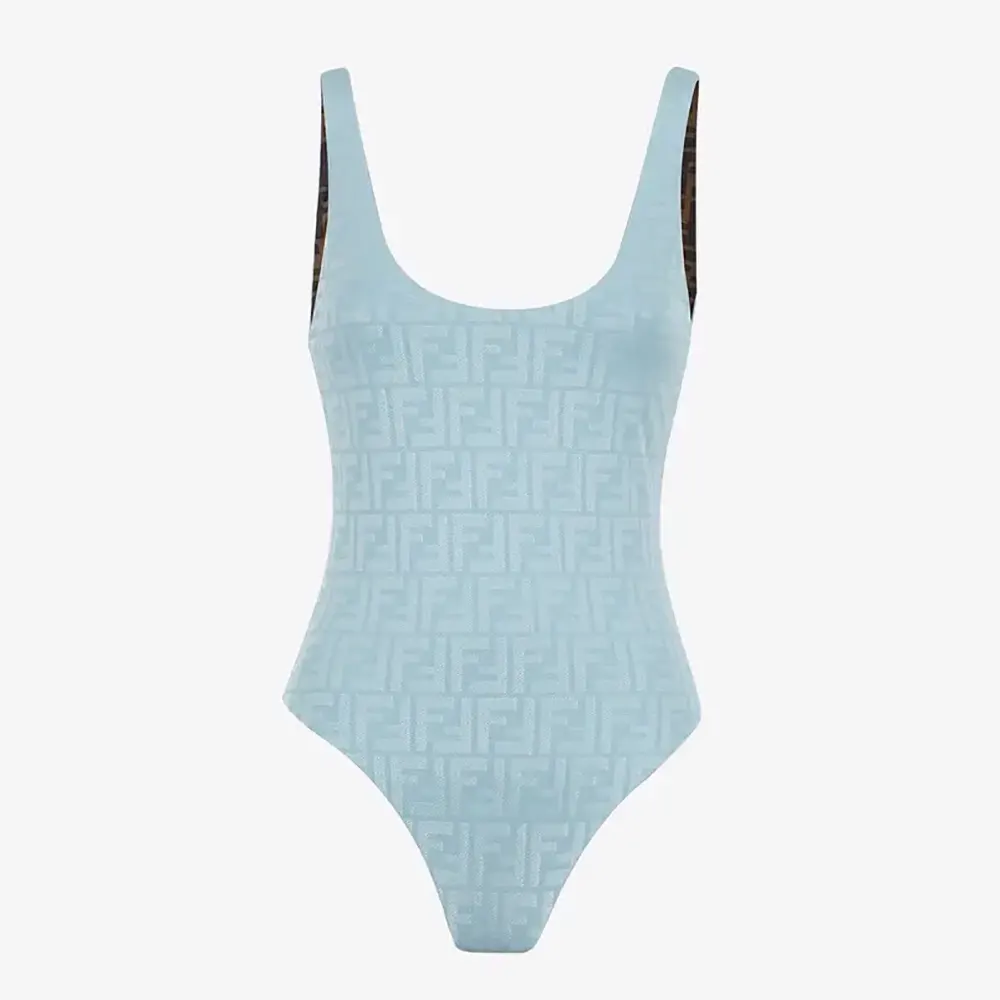 Fendi Women Blue Lycra® Reversible Swimsuit FXB922ADHBF0GME